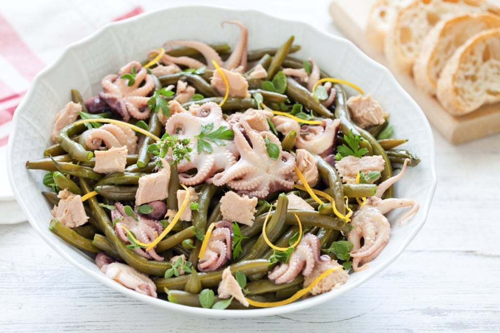 Ricetta Insalata di moscardini e fagiolini - Cucchiaio d'Argento