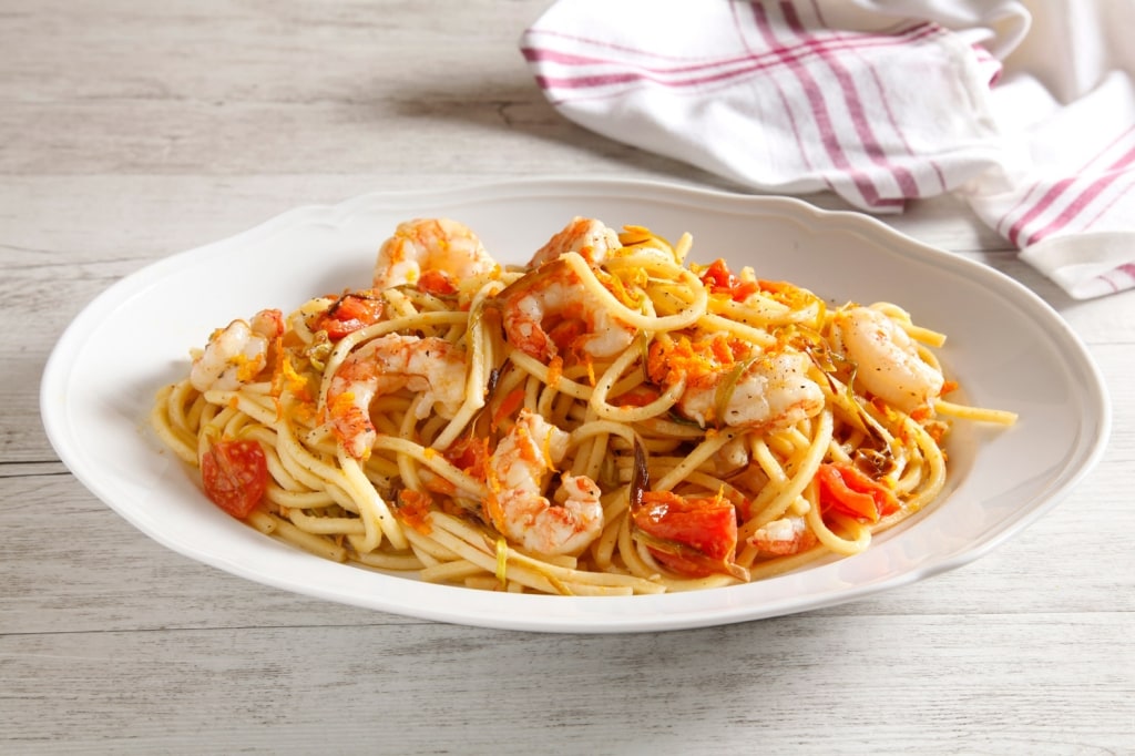 Ricetta Troccoli con gamberi e arancia - Cucchiaio d'Argento