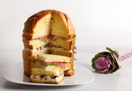 Ricetta Panettone farcito salato con caviale di limone e funghi ...